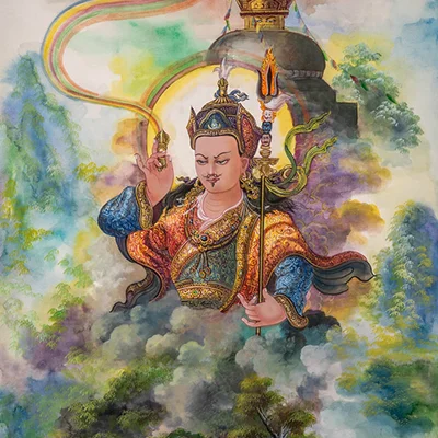 The Symbolism of Esoteric Flames and Halos-Tibetan Thangka